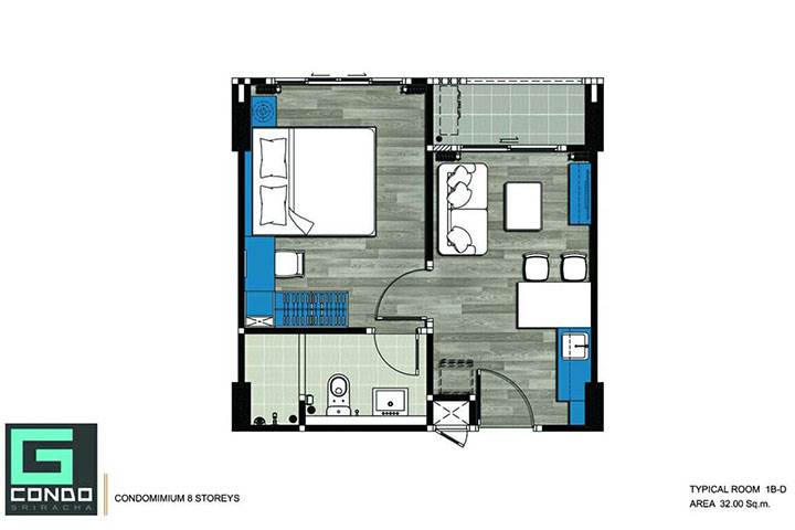 พรีวิวคอนโด จี คอนโด G Condo ใจกลางเมืองศรีราชา ใกล้สถานีรถไฟความเร็ว ...