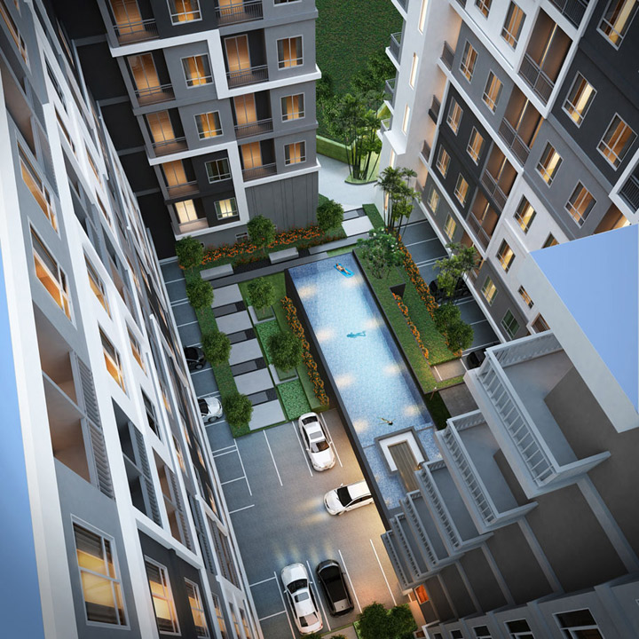 พลัส คอนโด Plus Condo อยุธยา คอนโดมิเนียมสไตล์โมเดิร์น ล็อฟ