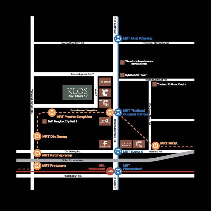 โคลส รัชดา 7 KLOS Ratchada 7 คอนโดมิเนียม ย่านรัชดา