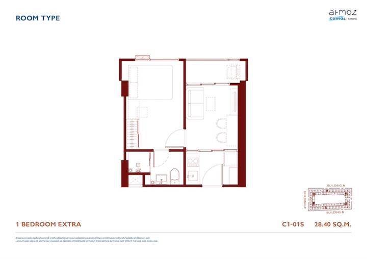 แอทโมซ แคนวาส Atmoz Canvas ระยอง คอนโดมิเนียม สไตล์รีสอร์ท ขนาด 1 ห้อง ...